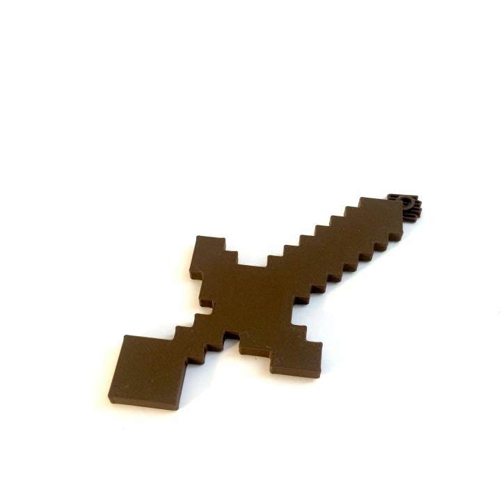 3D Printable Minecraft sword ornament by Brian Wiggins