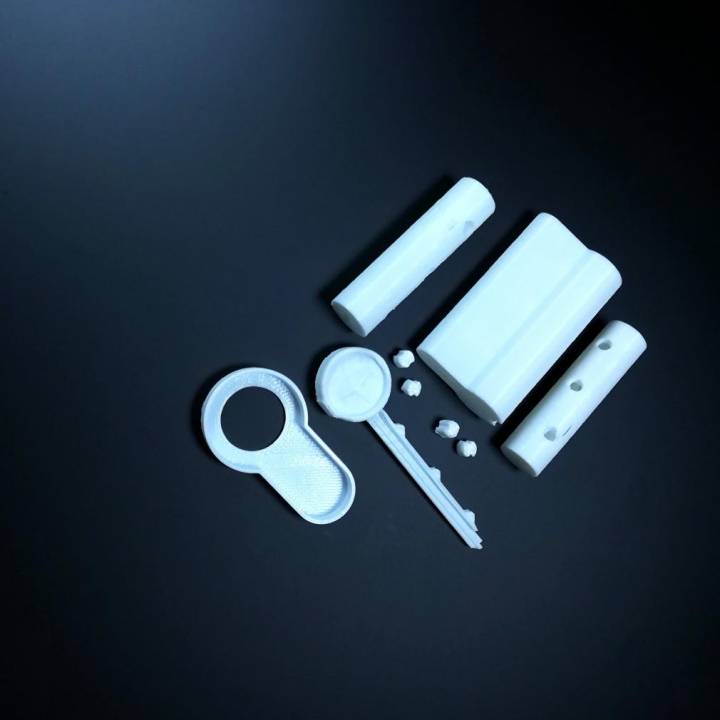 3D Printable Flexible Key and Curved Lock Channel by Nanek Ytrevel