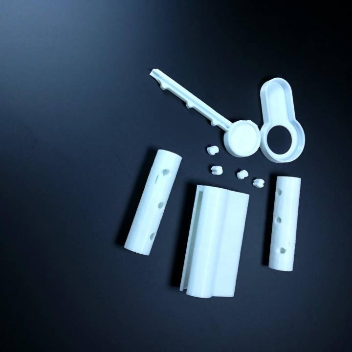 3D Printable Flexible Key and Curved Lock Channel by Nanek Ytrevel