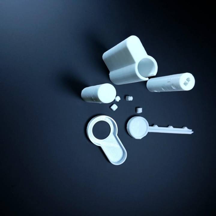 3D Printable Flexible Key and Curved Lock Channel by Nanek Ytrevel