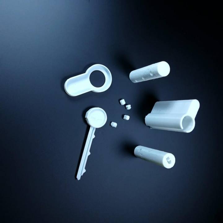 3D Printable Flexible Key and Curved Lock Channel by Nanek Ytrevel