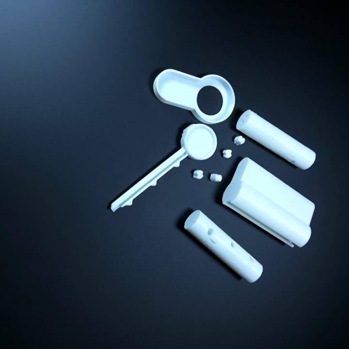 3D Printable Flexible Key and Curved Lock Channel by Nanek Ytrevel