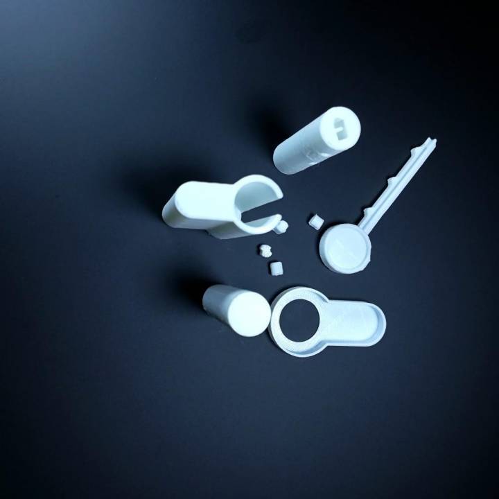 3D Printable Flexible Key and Curved Lock Channel by Nanek Ytrevel