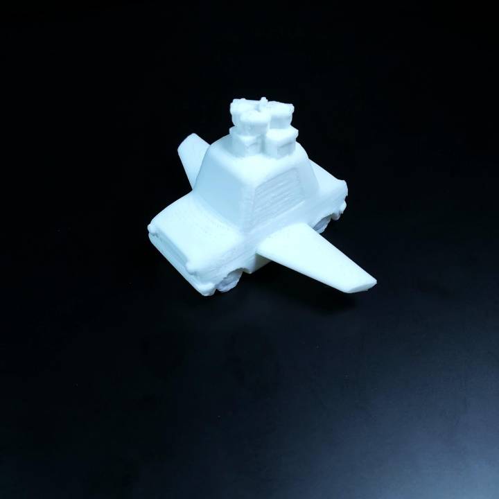 3D Printable Santa's flying car for Xmas by naresh chandra