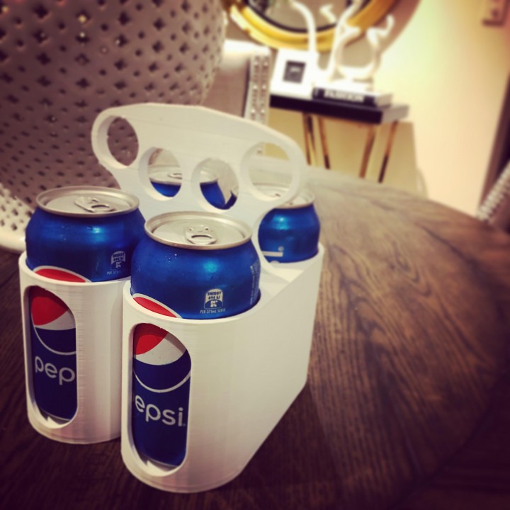 3D Printable 4 pack can carrier by Hugo-archicad