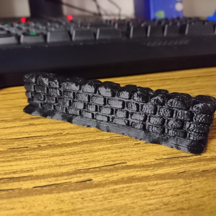 3D Printable Brick Wall for 28mm Wargaming by James
