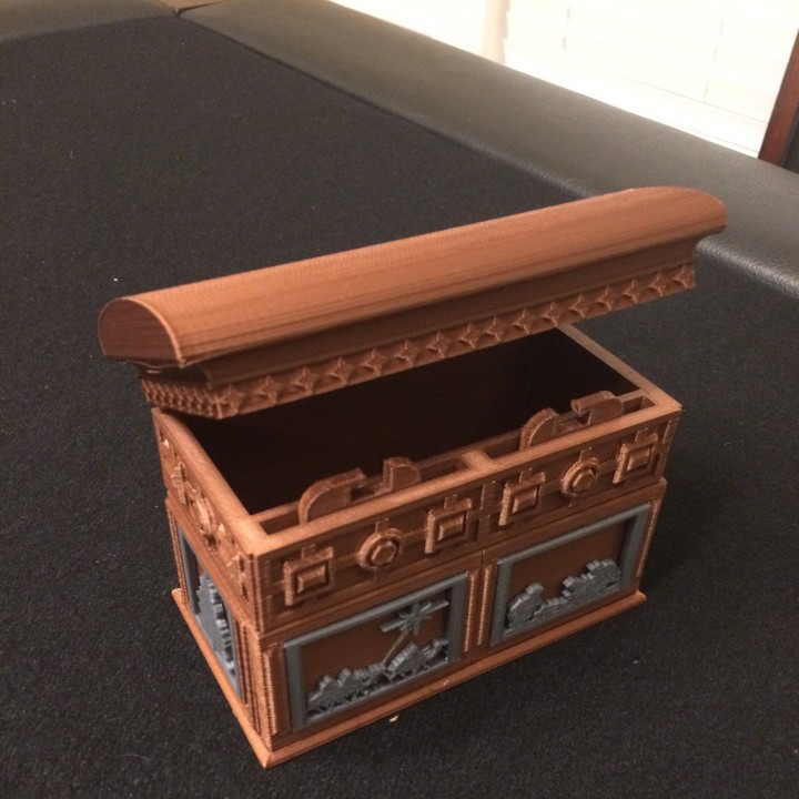 3D Printable christmas Chest with hidden doors by Duane Dominick