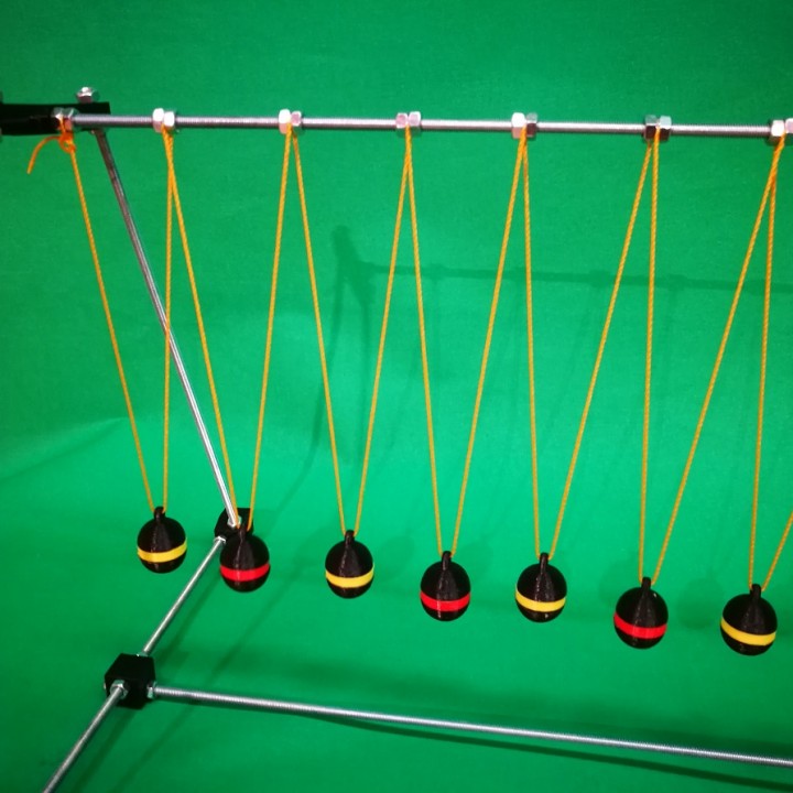3D Printable Pendulum wave machine by Gene
