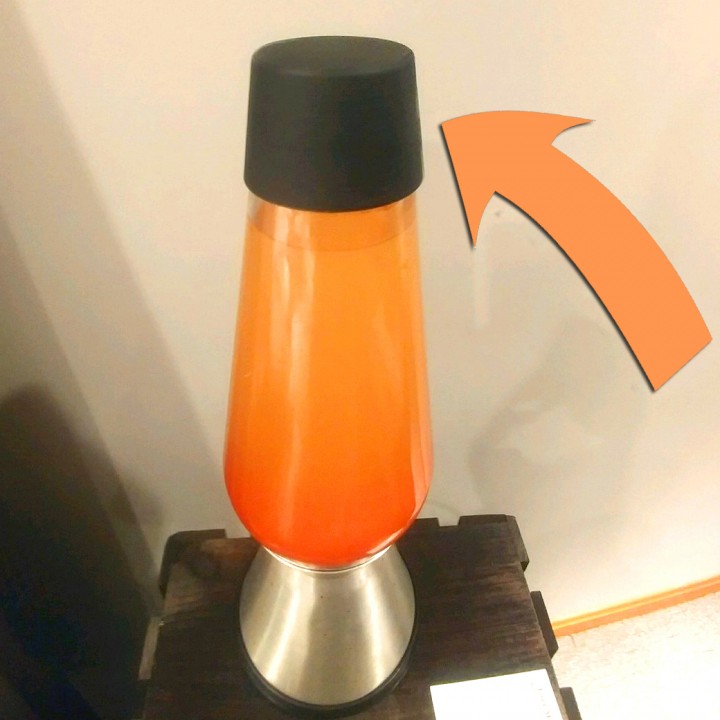 3D Printable Lava Lamp Lid by gary fischer
