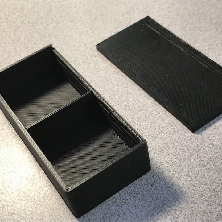 3D Printable Simple Sliding Box 2 compartments by MaZZZZi
