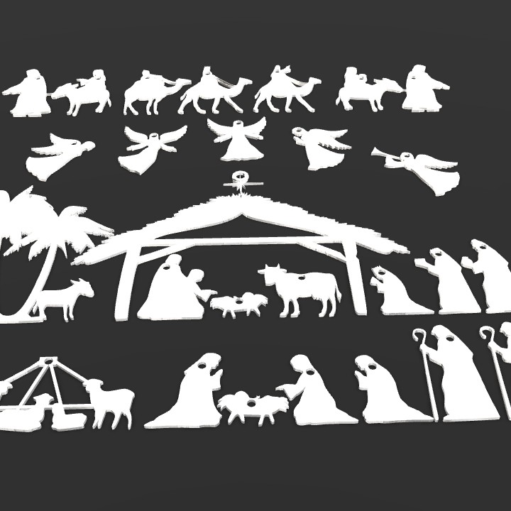 3D Printable Nativity Parts by william porter