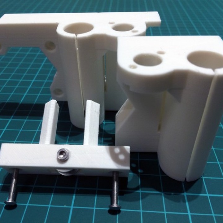 3D Printable X Axis Motor Mount and Idler - Angular Style by Matthew Kidd