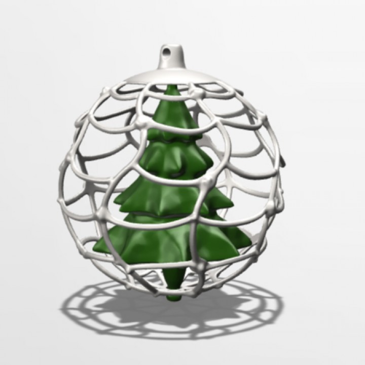 3D Printable Christmas Tree Sphere by Carl Espzar