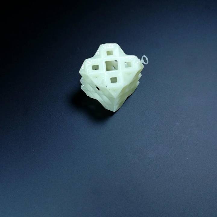 3D Printable Pair (Smooth n Hard) of Square Baubles by Peter Bock