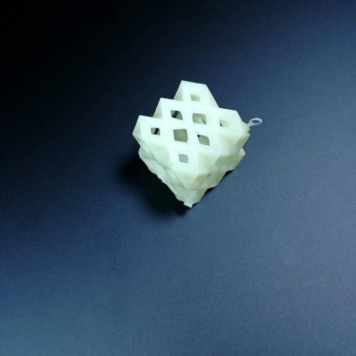 3D Printable Pair (Smooth n Hard) of Square Baubles by Peter Bock