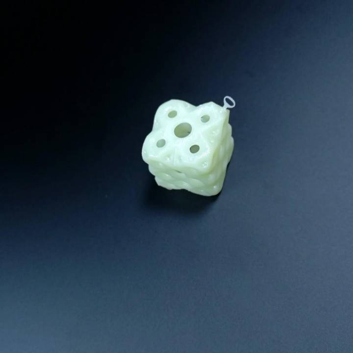 3D Printable Pair (Smooth n Hard) of Square Baubles by Peter Bock