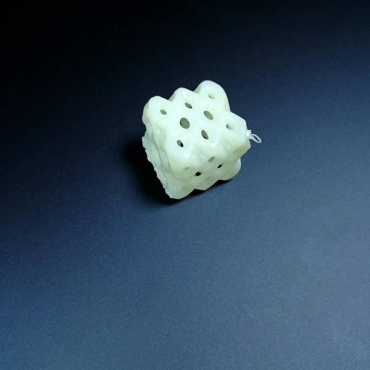 3D Printable Pair (Smooth n Hard) of Square Baubles by Peter Bock