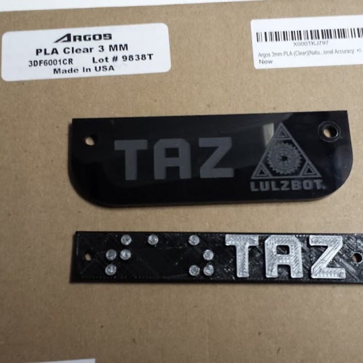 3D Printable Braille Nameplate by Tia Bertz