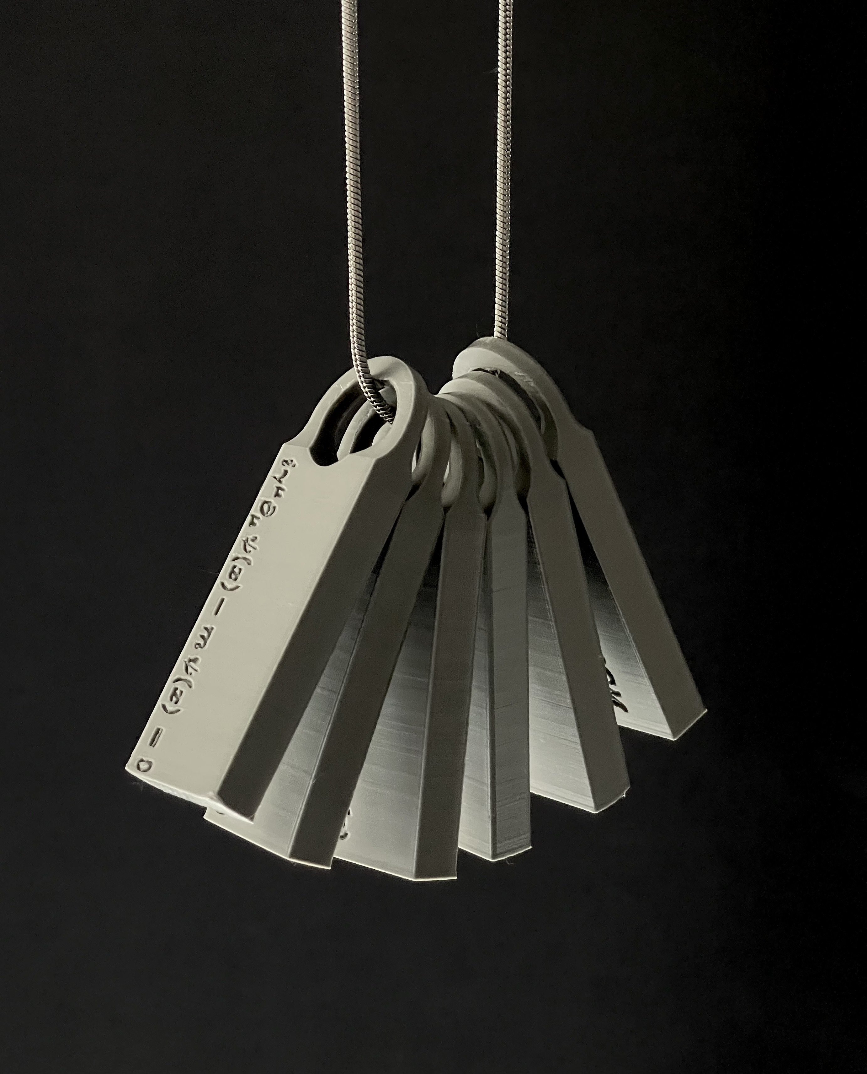 3D Printable Equation Dog Tags - Death Stranding by Fotis Mint