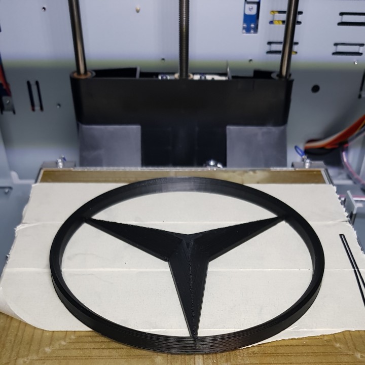 3D Printable mercedes logo by Alle Ritter's