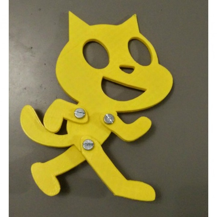 3D Printable Scratch CAT puppet by adriano parracciani