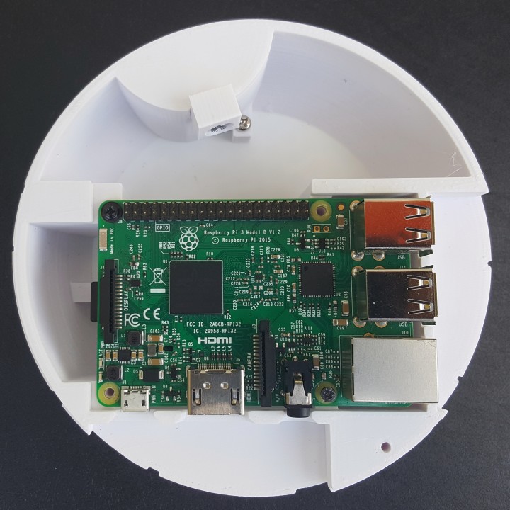 3D Printable Starwars Deathstar raspberry Pi 3 case by Darren Furniss