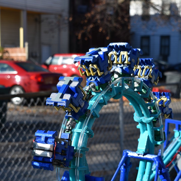 3D Printable Invertigo Scaled Model Roller Coaster by Matt Schmotzer