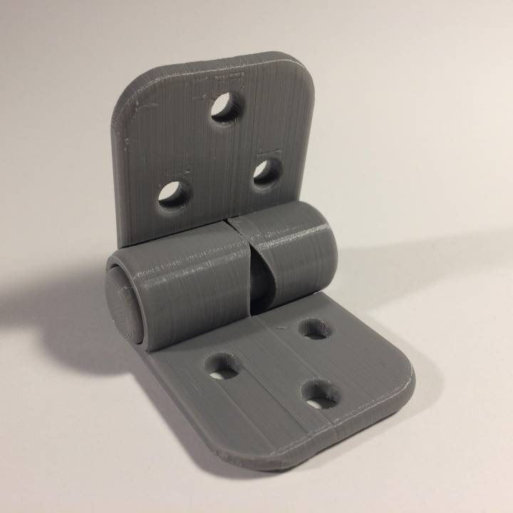 3D Printable Self closing hinge, 90° snap by Hartvik Line