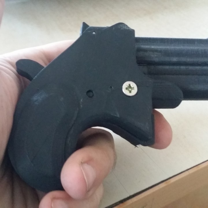 3D Printable Derringer Rubber band gun by Daniel de la Calle
