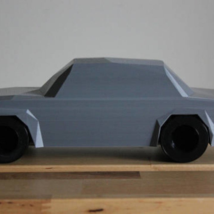 3D Printable Low Poly 1973 BMW 2002 Turbo by Turtleman