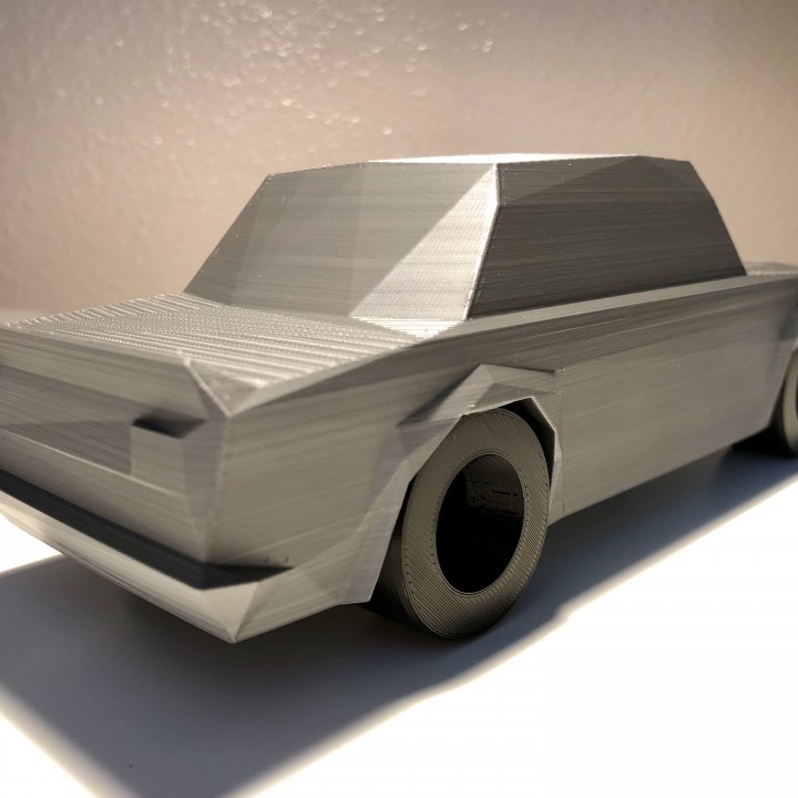 3D Printable Low Poly 1973 BMW 2002 Turbo by Turtleman