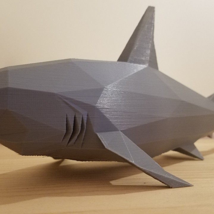 3D Printable Low Poly Shark by Turtleman