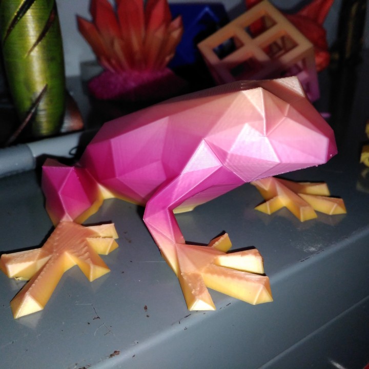 3D Print of Low Poly Frog by ChrisHitchabout