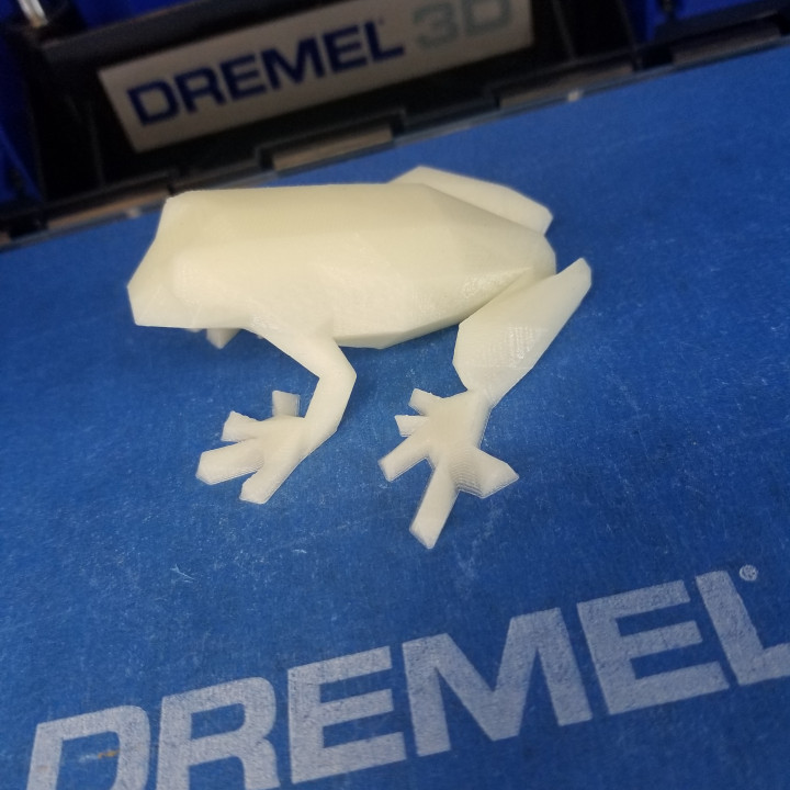 3D Print of Low Poly Frog by frog_quack