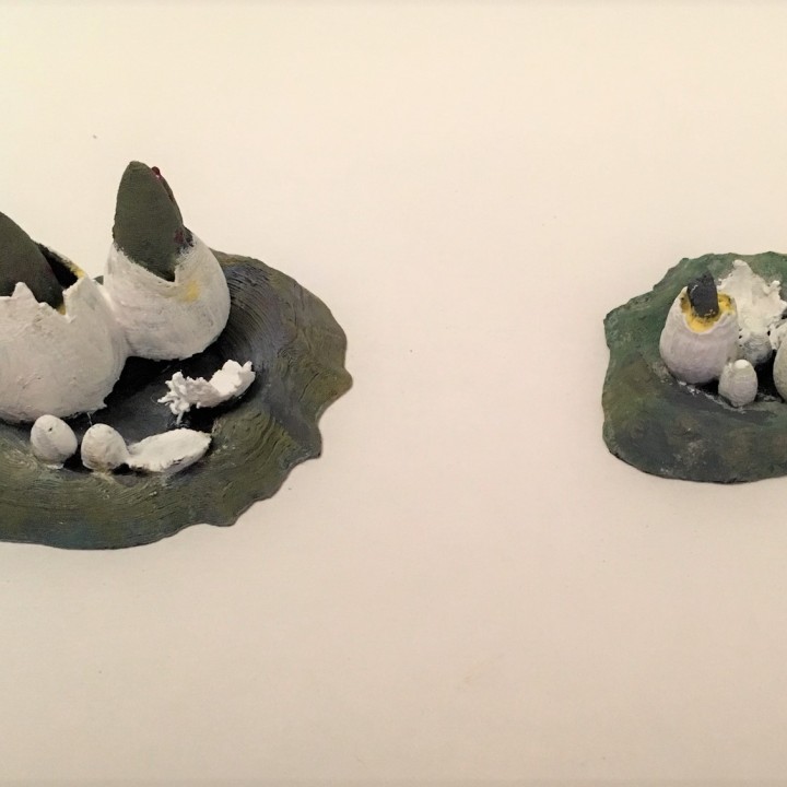 3D Printable Miniature Hatching Monster Eggs by Arthur Melander