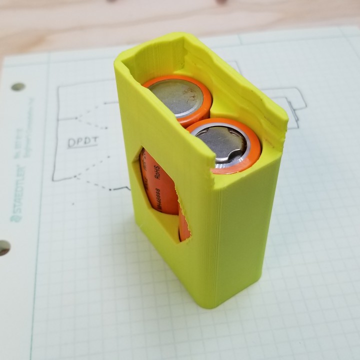 3D Printable Fatshark Goggles Battery Replacement 26650 Case by NeatherBot