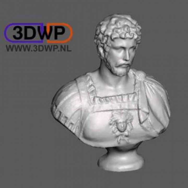 3D Printable Caesar Bust by 3DWP