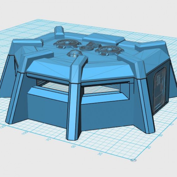 3D Printable Wargaming compatible - Imperial Bunker - Big by Steve Snow
