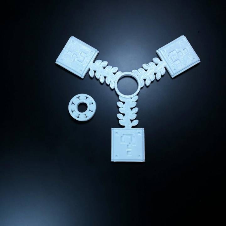 3D Printable ? block (mario) fidget spinner by nigel anderson