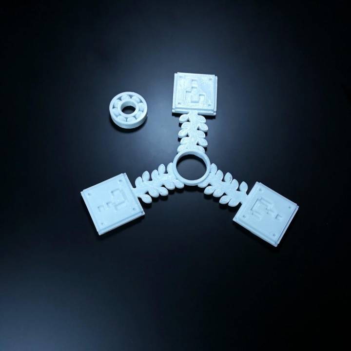 3D Printable ? block (mario) fidget spinner by nigel anderson