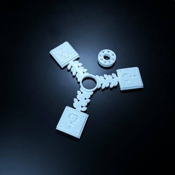 3D Printable ? block (mario) fidget spinner by nigel anderson