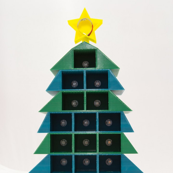 3D Printable Numberless Advent Calendar by Jon