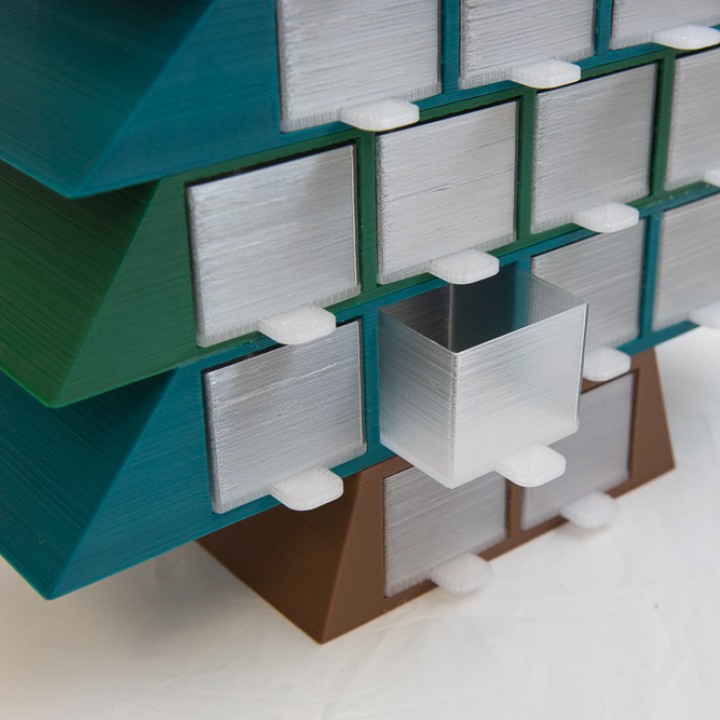 3D Printable Numberless Advent Calendar by Jon