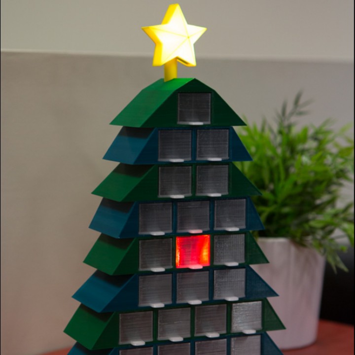 3D Printable Numberless Advent Calendar by Jon