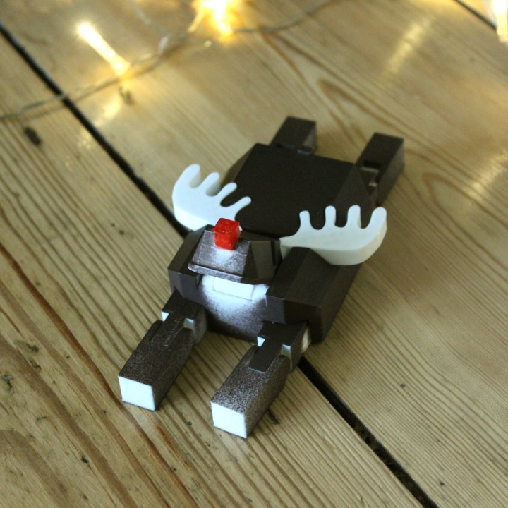 3D Printable 3D Print In Place Robot Reindeer for “Tinkercad Christmas ...