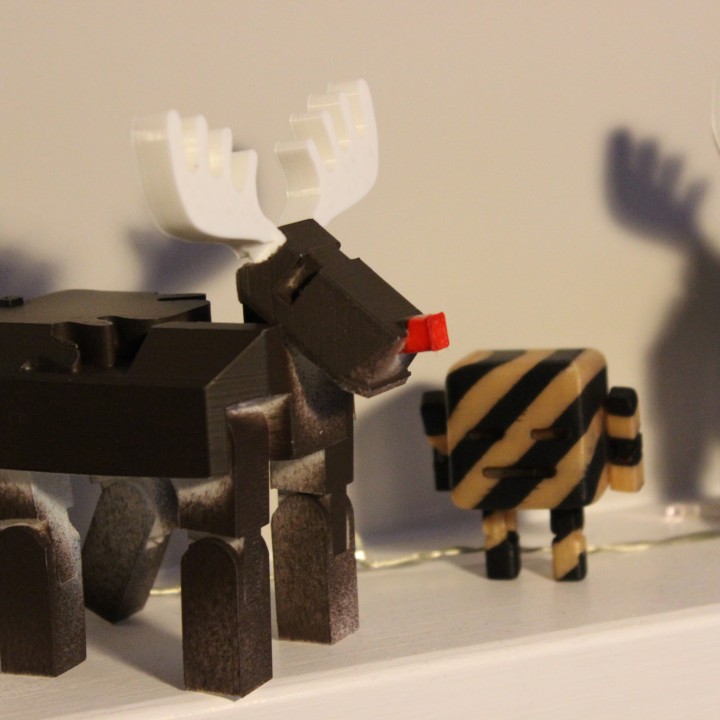 3D Printable 3D Print In Place Robot Reindeer for “Tinkercad Christmas ...