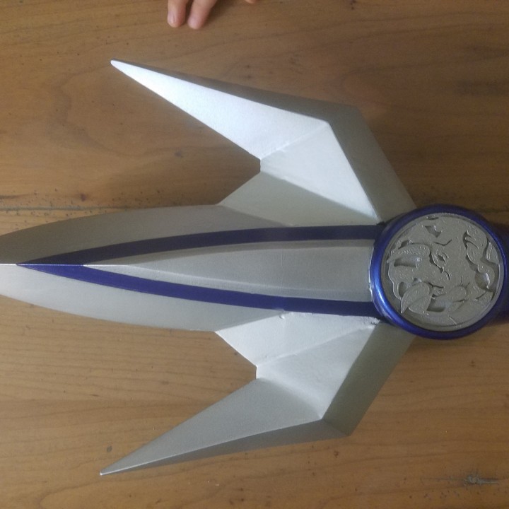 3D Printable Blue Ranger Power Lance by Israel Oliveira