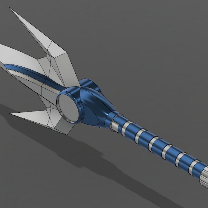 3D Printable Blue Ranger Power Lance by Israel Oliveira
