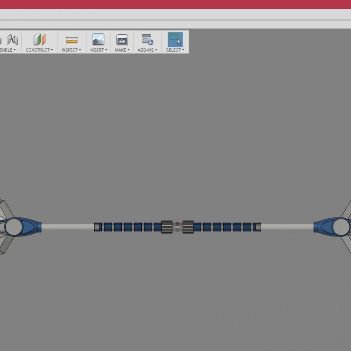 3D Printable Blue Ranger Power Lance by Israel Oliveira