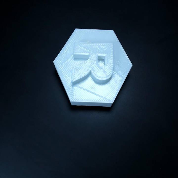 3D Printable R badge sample by Archie La Salle